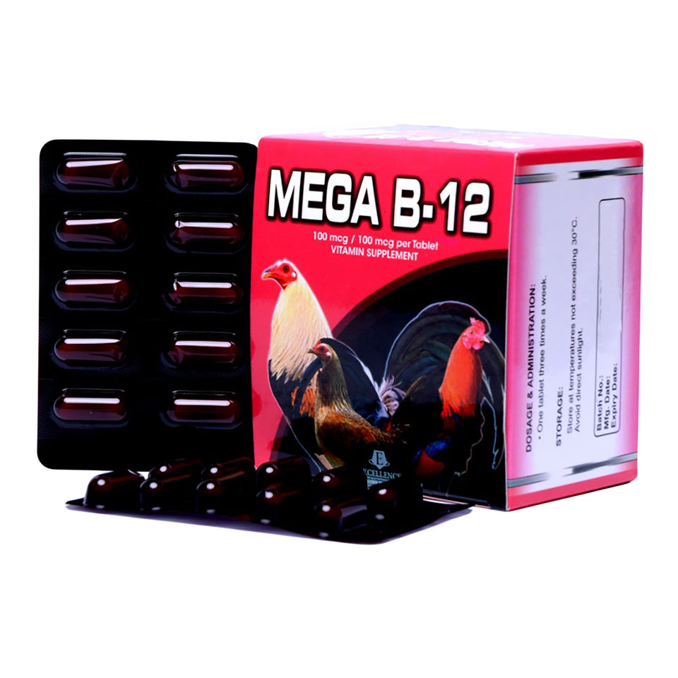 Mega B12 (100 Tablet) – gamefowlsupplement.com