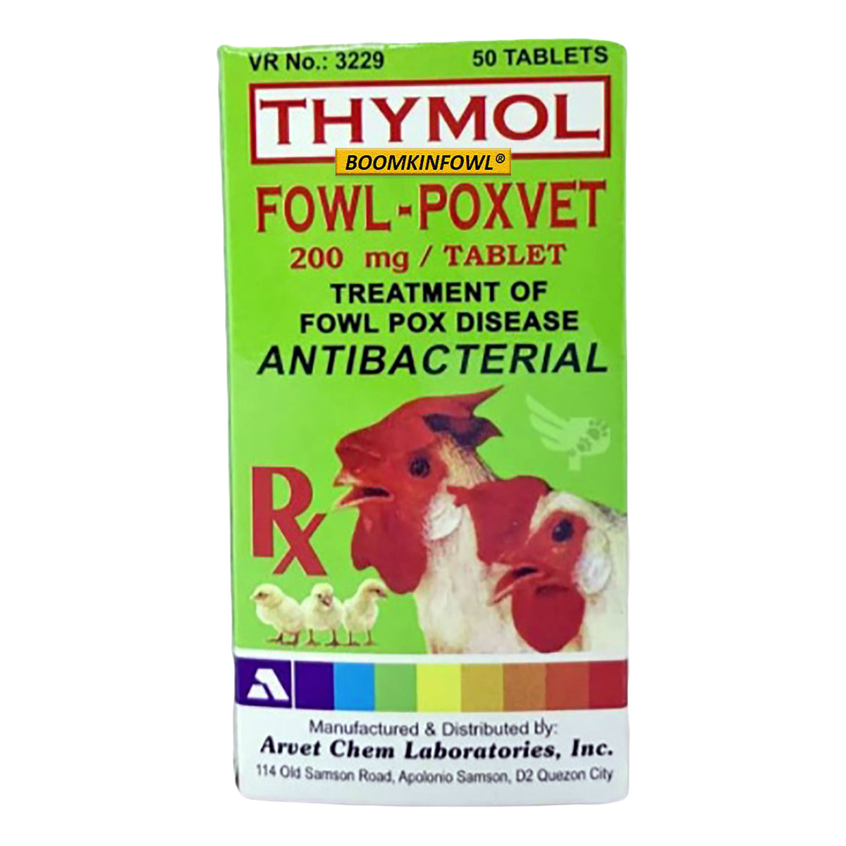 Thymol (50 Tablet/Bottle) Arvet – gamefowlsupplement.com