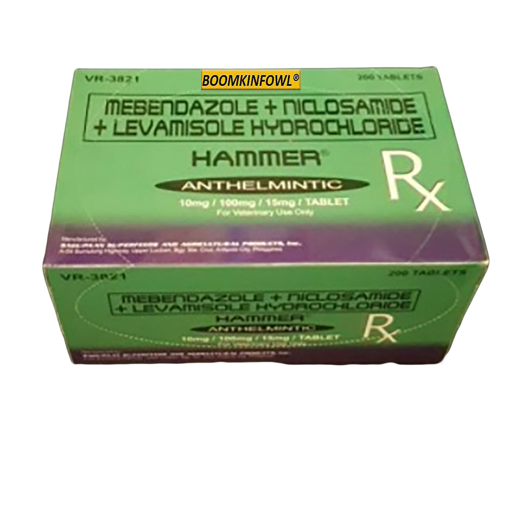 Hammer Dewormer Tablet (200 TABLET) – gamefowlsupplement.com