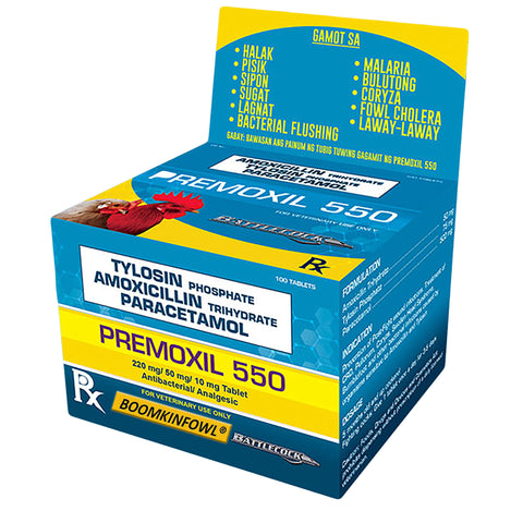 Premoxil 550 (100 Tablet) – gamefowlsupplement.com